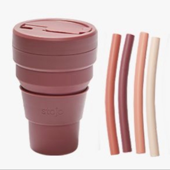 Kitchen | Stojo Collapsible Cup With 4 Reusable Straws | Poshmark